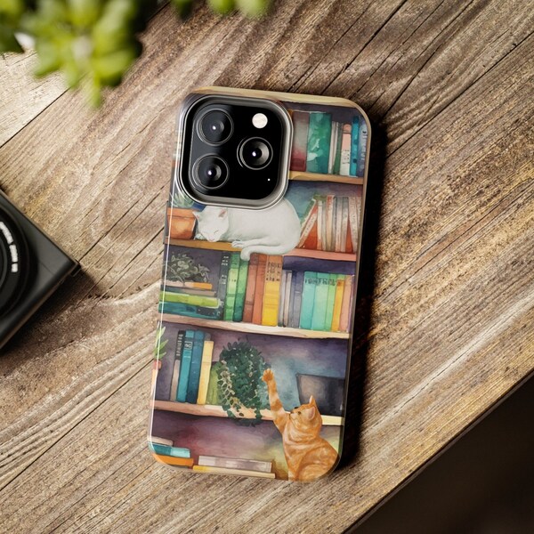 Cat Books iPhone Case - Etsy