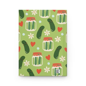 Kawaii Pickles Hardcover Journal, Notes Diary Notebook, Gift for Pickle ...