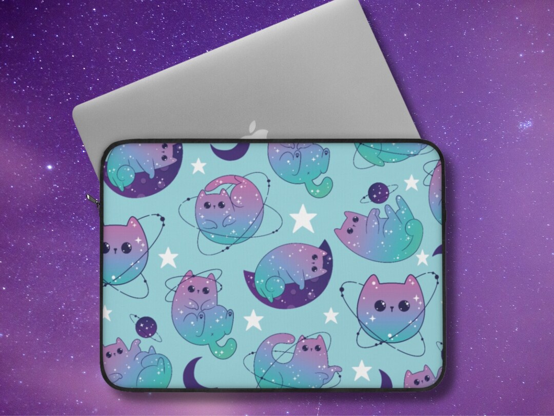 Celestial Cats Laptop Sleeve, Cute Cats Computer Case, Gift for Her ...