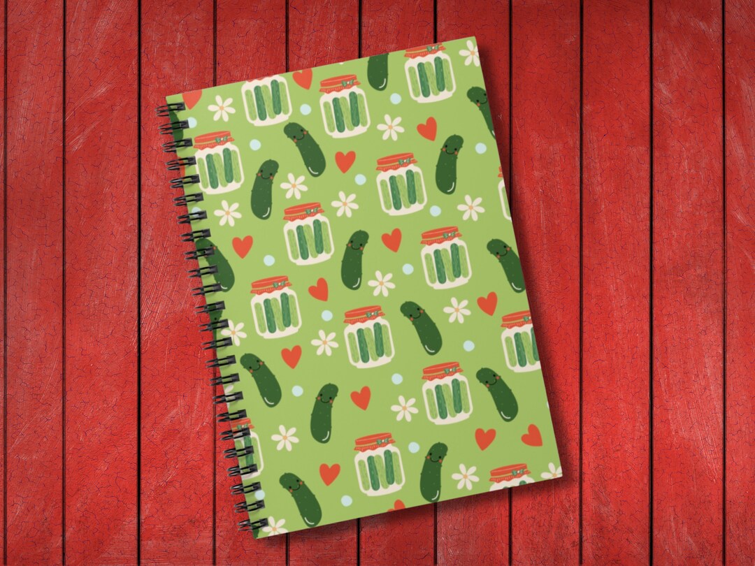 Kawaii Pickles Spiral Notebook, Ruled Line Journal, Women's Diary Notes ...