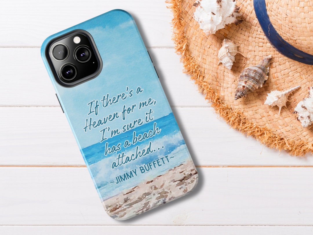 Jimmy Buffett Quote iPhone Case, Watercolor Beach Ocean Phone Cover ...