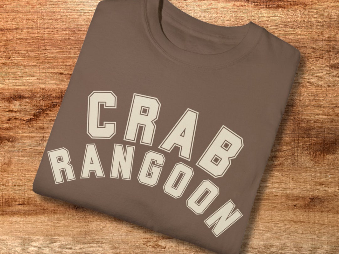 Crab Rangoon Collegiate Comfort Colors Graphic Tee, Funny Foodie Shirt ...