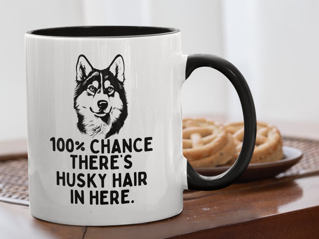 Funny Husky Dog Hair Coffee Mug, Siberian Husky Puppy Dog Coffee Cup ...