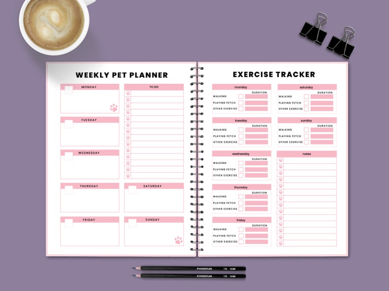 Pet Planner Printable, Dog Planner, Digital Pet Care Printable, Pet ...