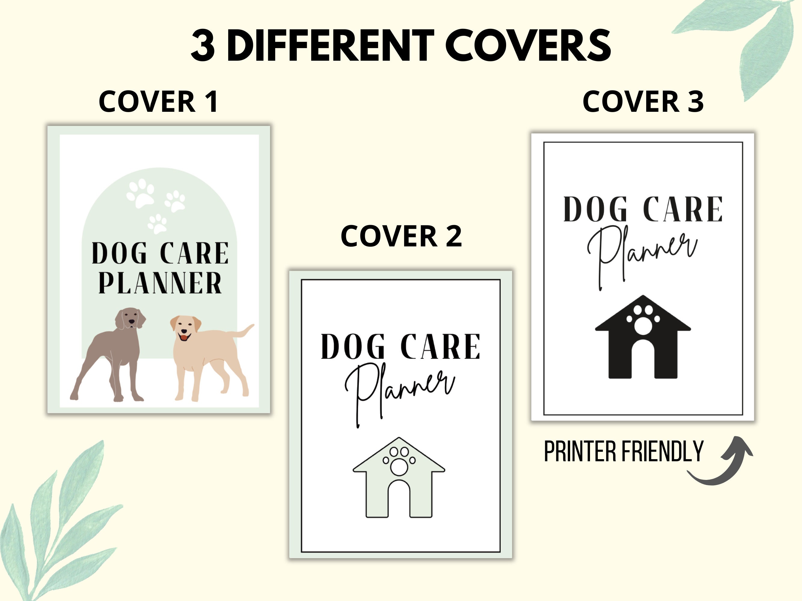 Printable Dog Care Planner, Dog Planner, Digital Pet Planner, Pet ...