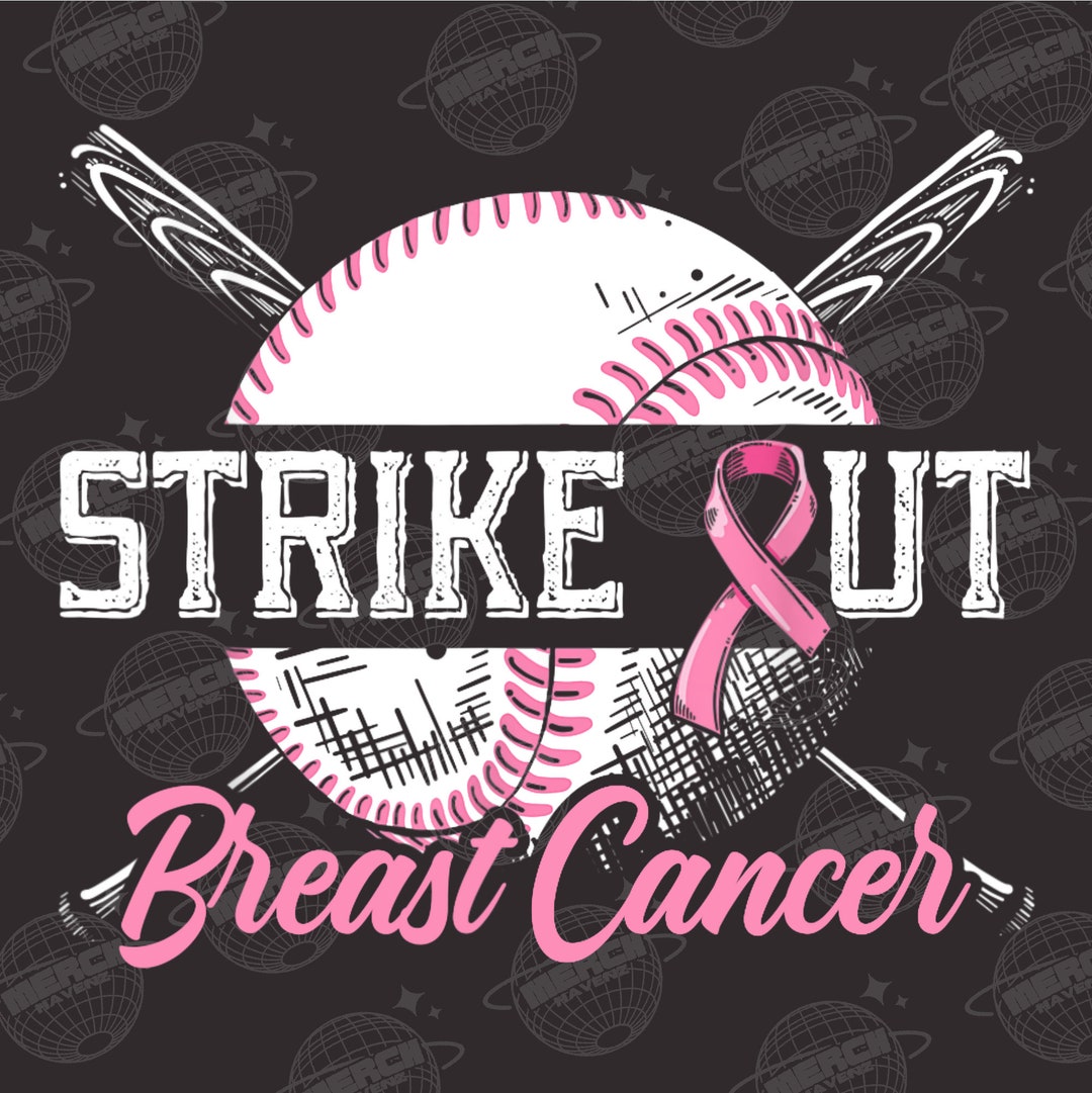 Breast Cancer Png, Strike Out Breast Cancer Png, Pink Ribbon Softball Png, Baseball Breast ...