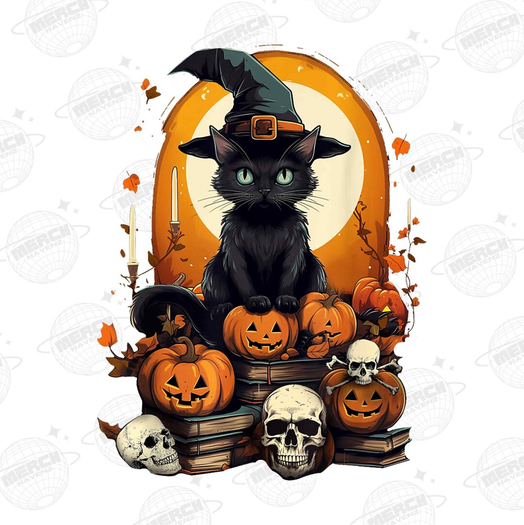 Ghost Cat Png File, Halloween Cat Png, Black Cat Png, Halloween Boo Png ...