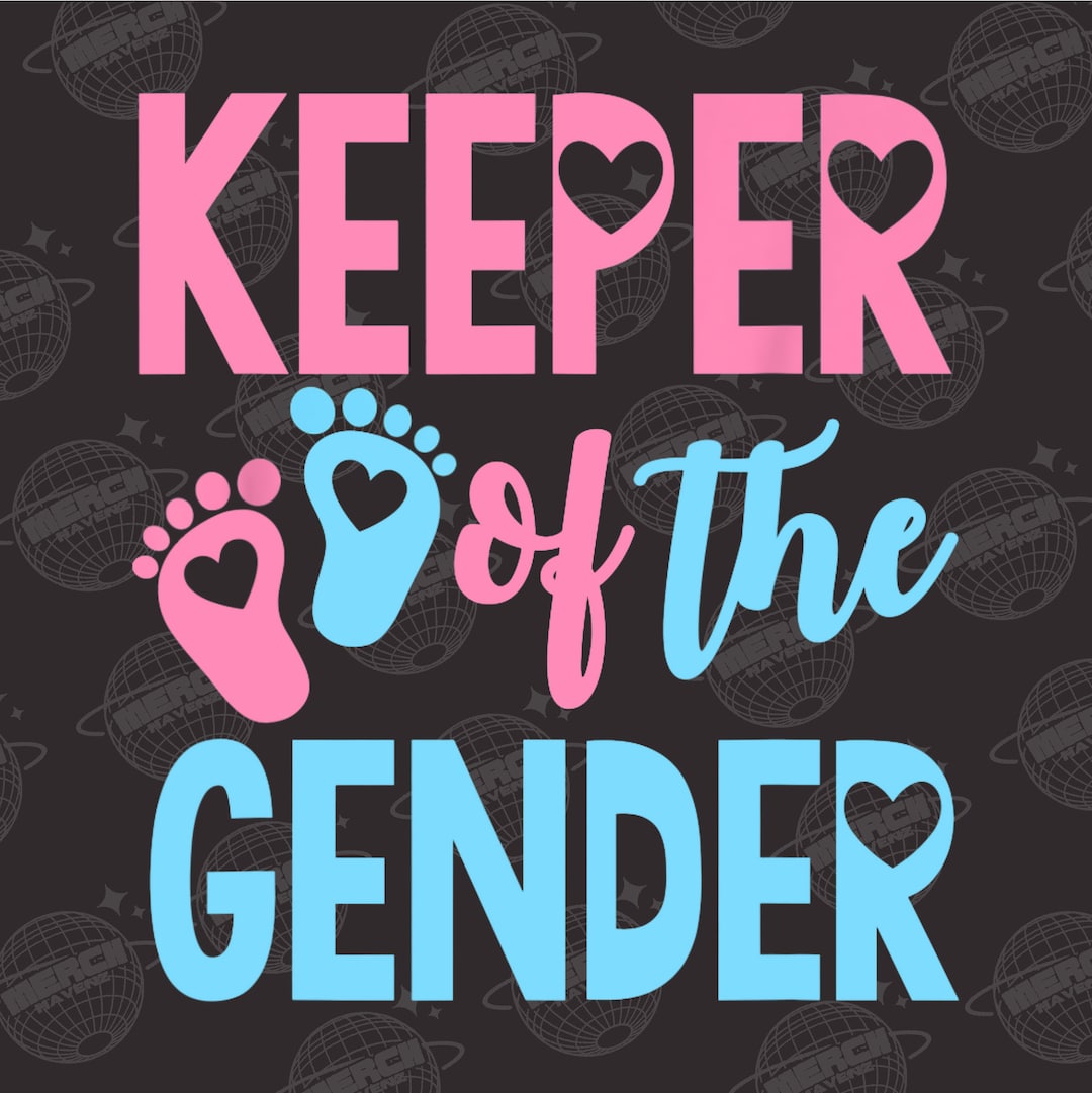Keeper of the Gender Png Gender Reveal Party Png Team Boy - Etsy
