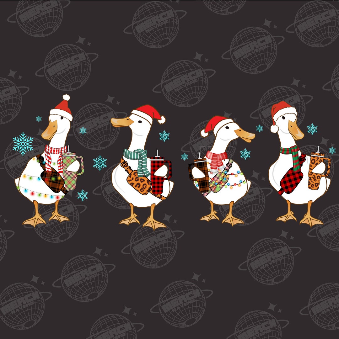 Retro Goose Christmas PNG Merry Goosemas Png Funny Goose - Etsy
