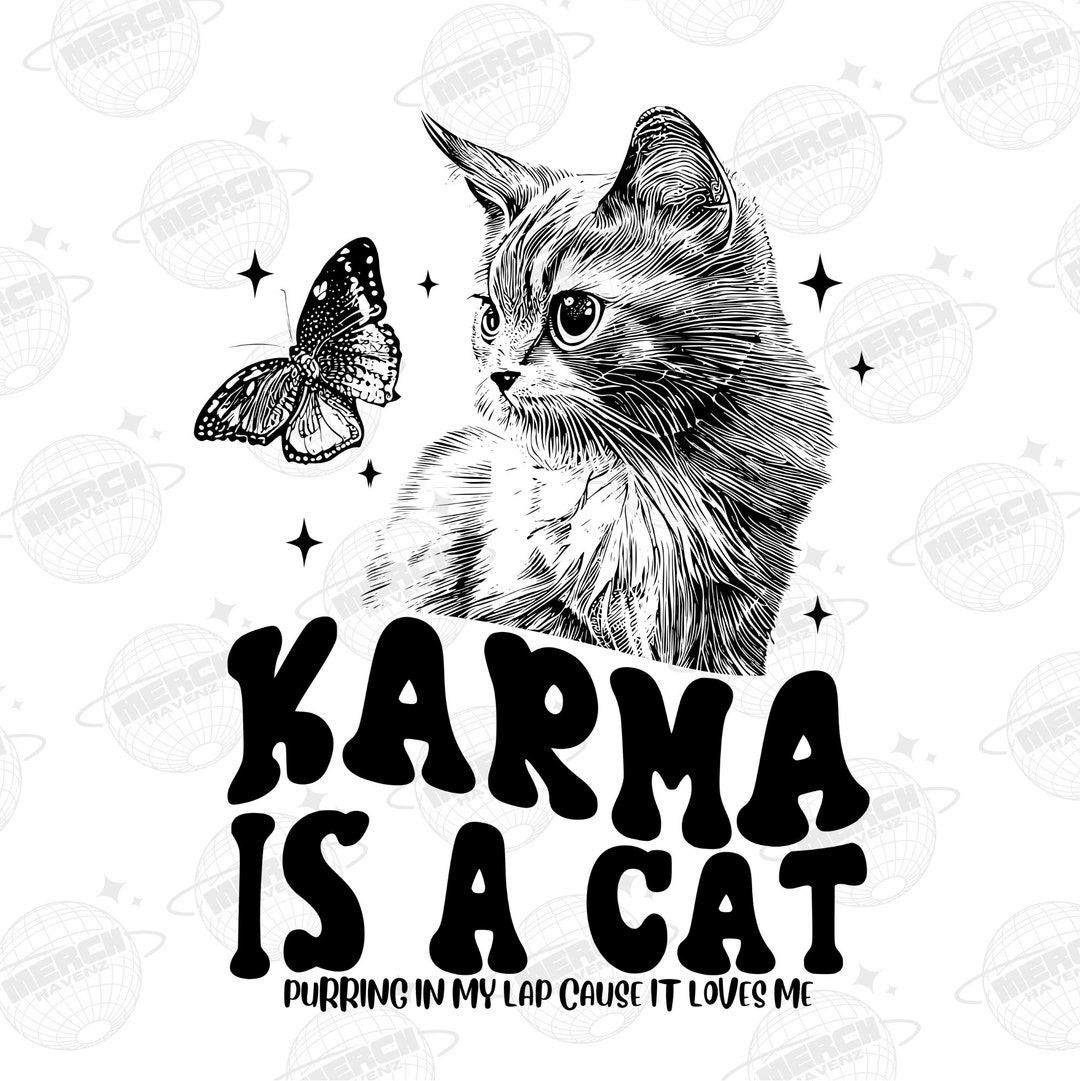 Karma is A Cat Png, TS Album Png, Cat Png, Karma Cat Png, Gift for Her ...