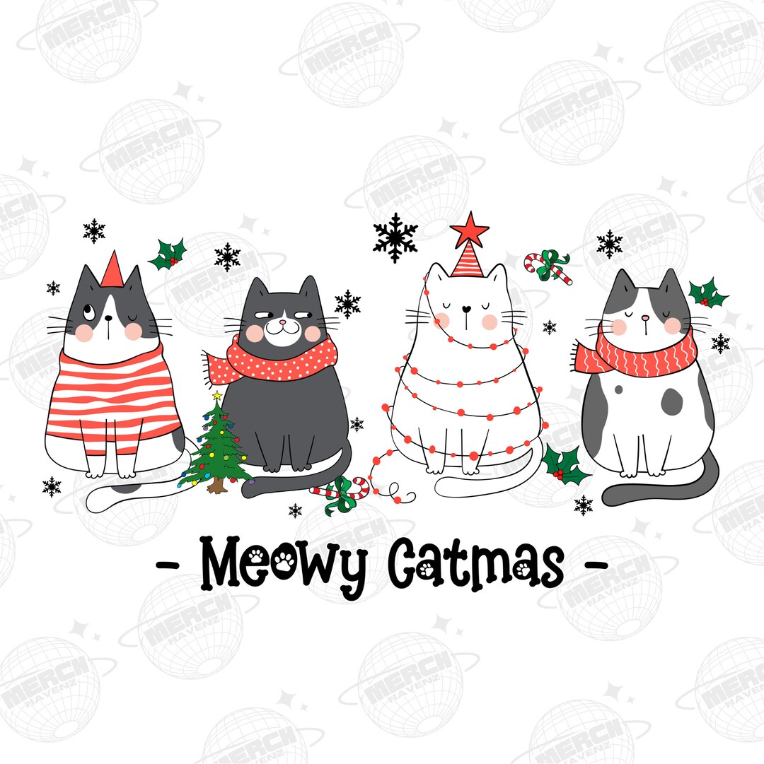Meowy Catmas Png Meowy Christmas Png Cat Christmas Png Christmas Cat
