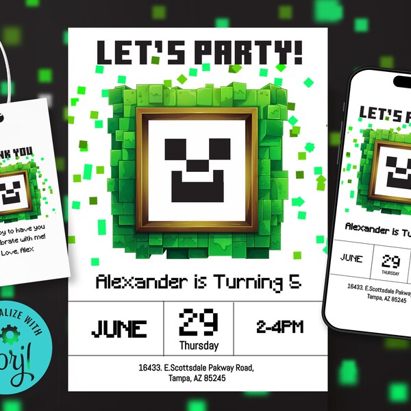 Creeper Birthday - Etsy