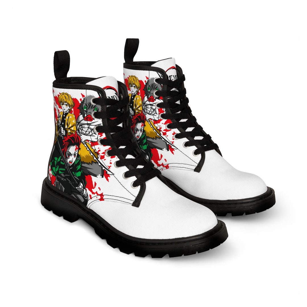 Demon Slayer Collection Men's Canvas Boots - Etsy UK