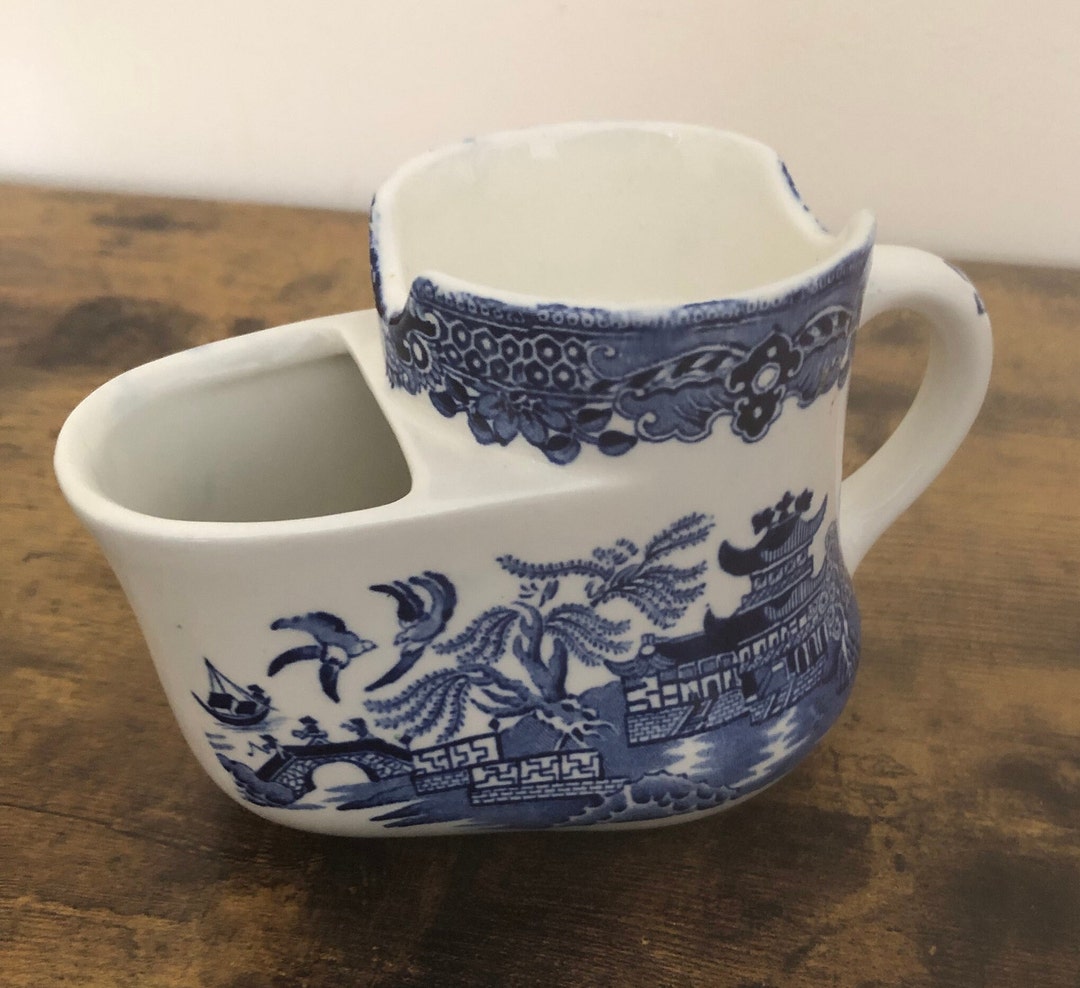 Rare Vintage Burleigh Ware Blue Willow Shaving Mug, C1920s, English ...