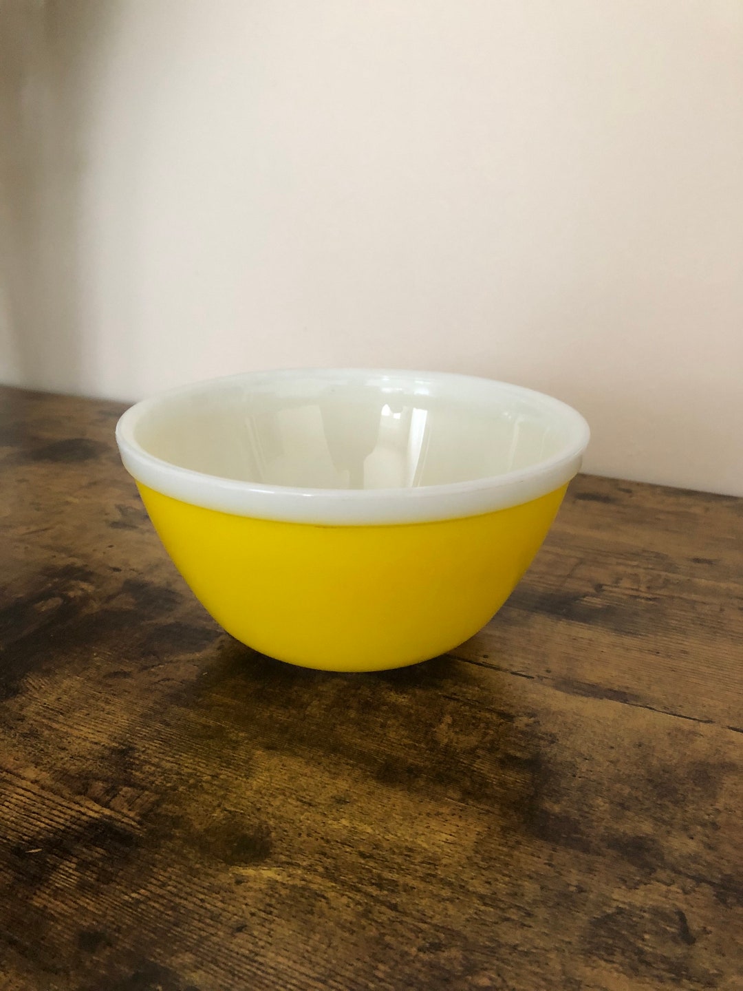 Vintage JAJ Rainbow Yellow Mixing Bowl Serving Bowl Salad Bowl Retro ...