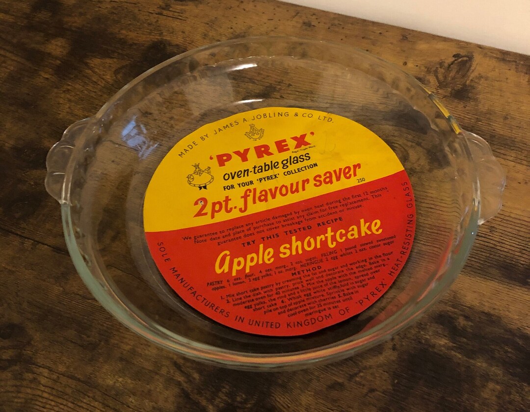 Pyrex Fluted Pie Quiche Clear Glass Round Dish 9/23 Cm With Original ...