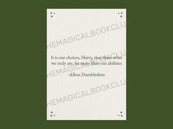 Albus Dumbledore Quotes Choices