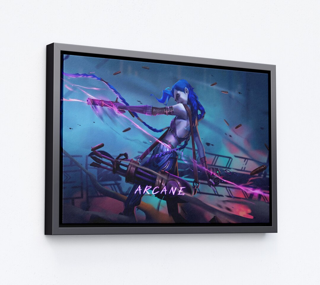 League of Legends Jinx, Vi, Arcane Canvas Poster, LOL, Wall Art, High ...
