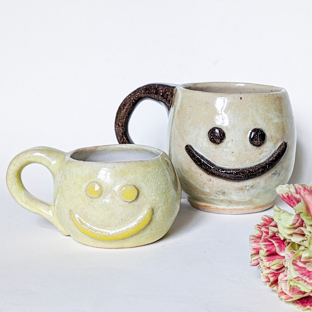 Smiley Cup Light Yellow Emoji Laughing Coffee Cup Smiley Cup Small 100 ...