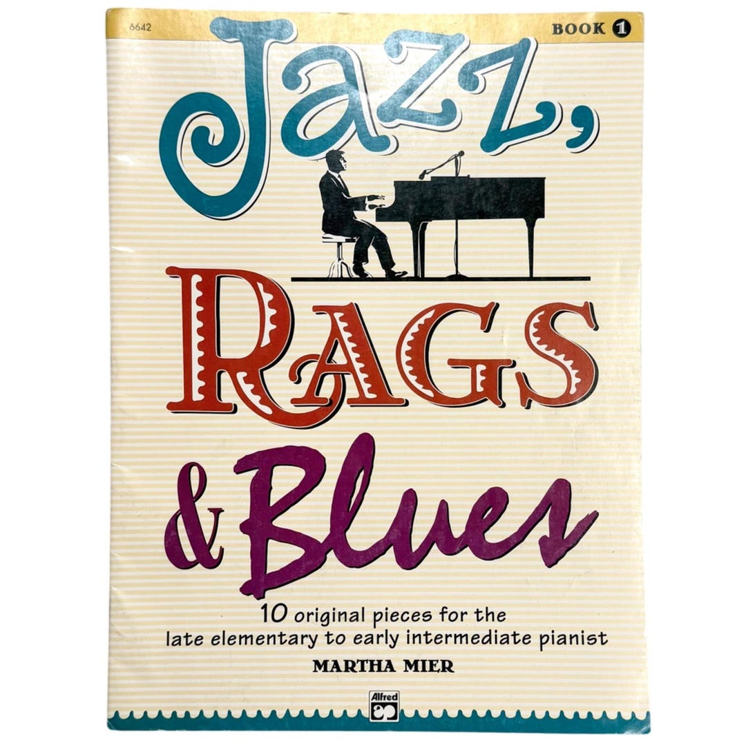 Vintage 1993 Jazz Rags & Blues Piano Book 1 by Martha Mier Alfred Music ...