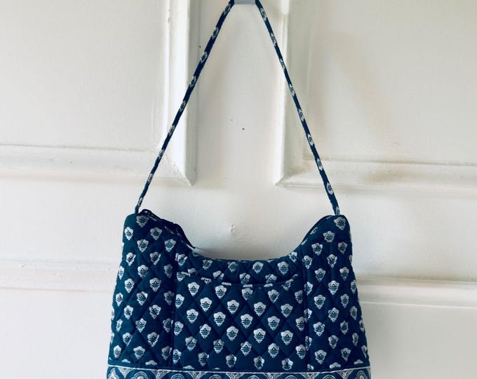 Vera Bradley Nantucket Navy Shoulder Bag: Quilted Cotton, Made in USA ...