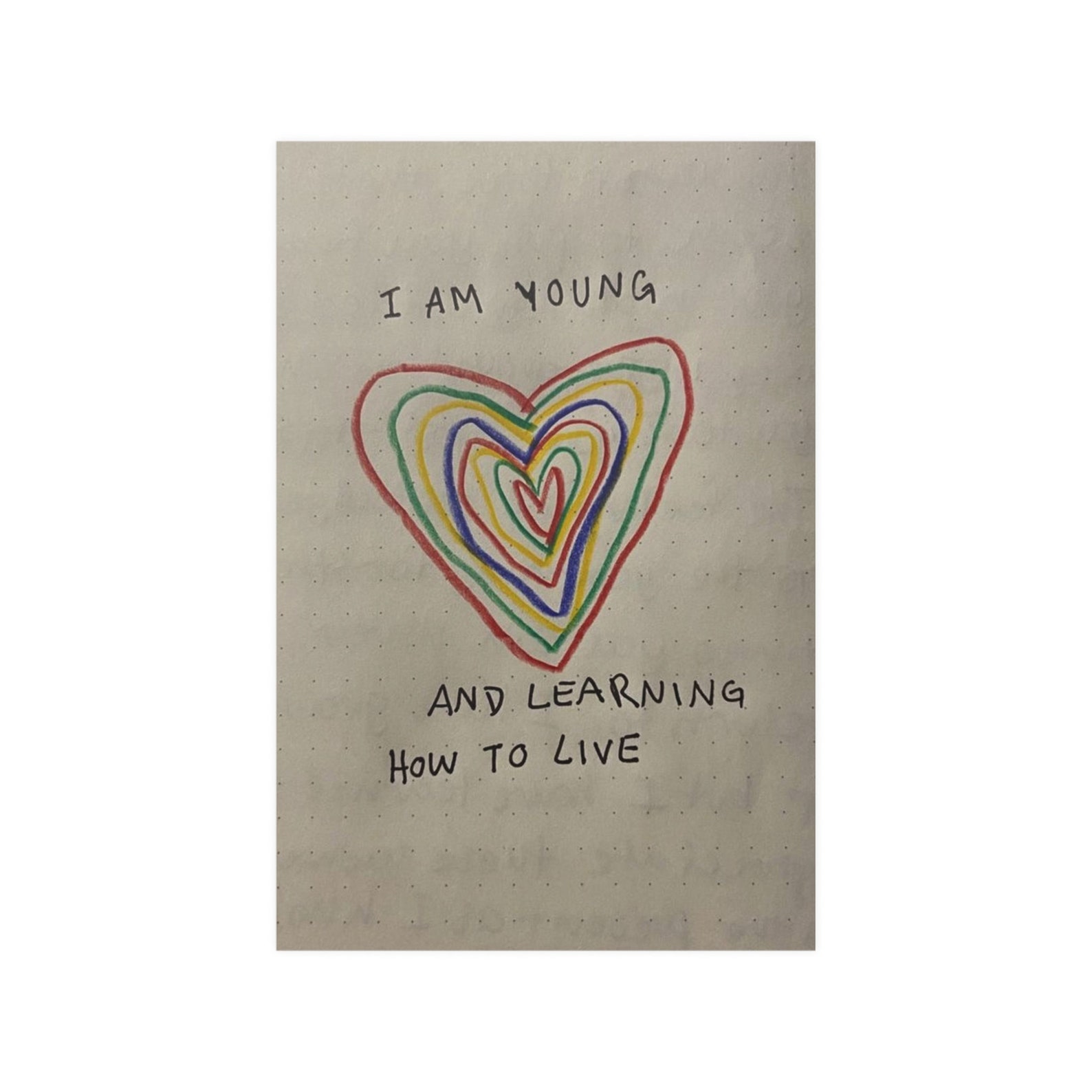 Hopecore Wall Art Poster i Am Young and Learning How to - Etsy