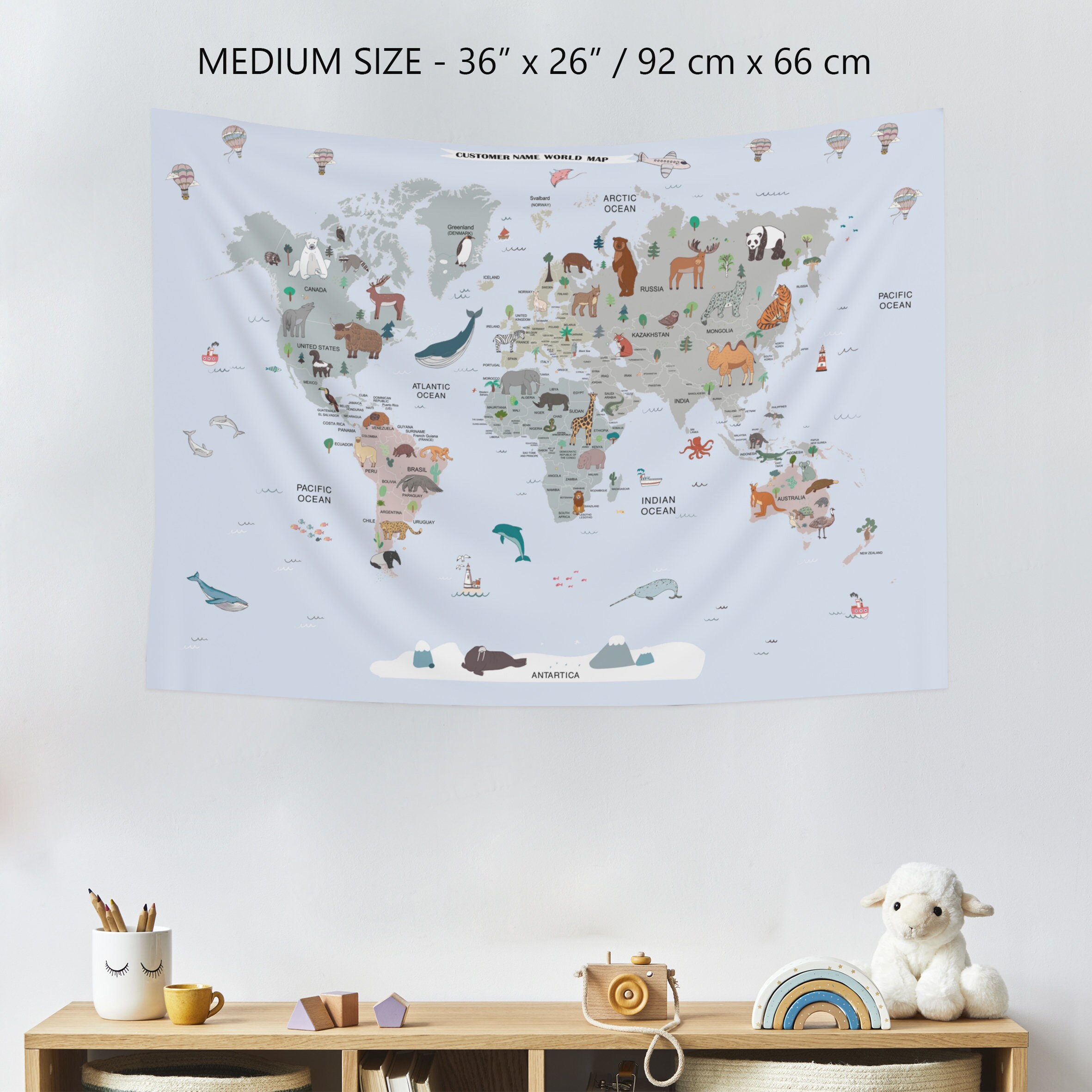 Country Names Colorful World Map Tapestry World Map Tapestry - Etsy