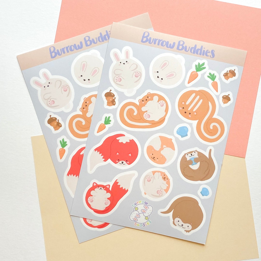 Burrow Buddies Sticker Sheet - Etsy