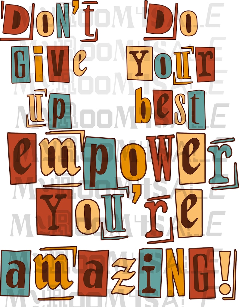 Typography Motivational Quotes Positive Quotes Paper Cutout Style ...