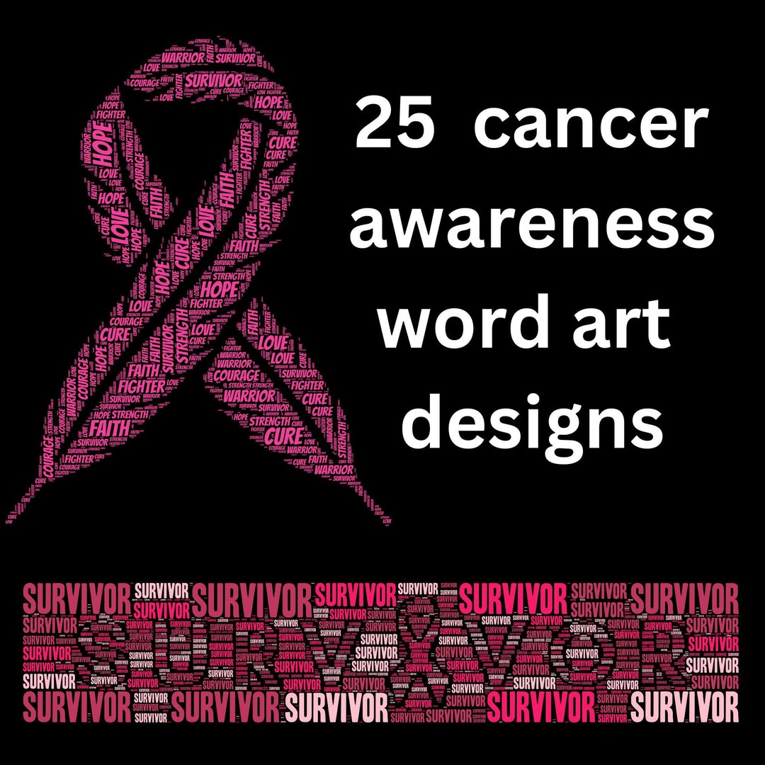 Empower Cancer Awareness With Stunning Digital Word Cloud Art | Word ...
