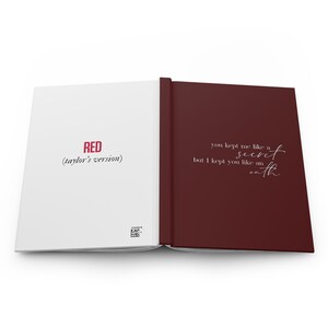 Taylor Swift Red All Too Well Notebook Taylor Swift Lyric Notebook - Etsy