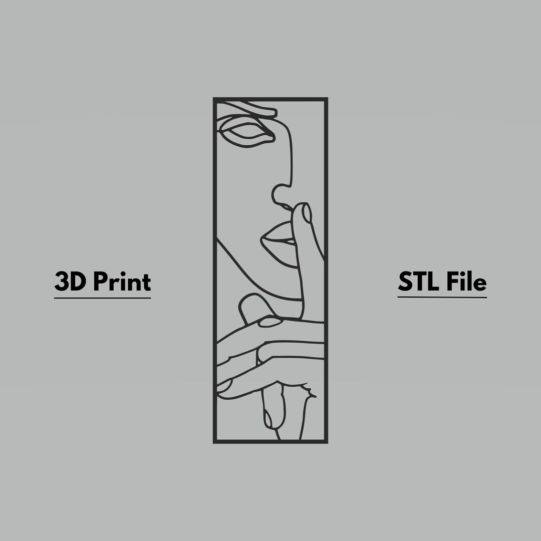 Shush, STL Files, Digital File, Bookmark, 3D Printed, Personalized, 3D ...