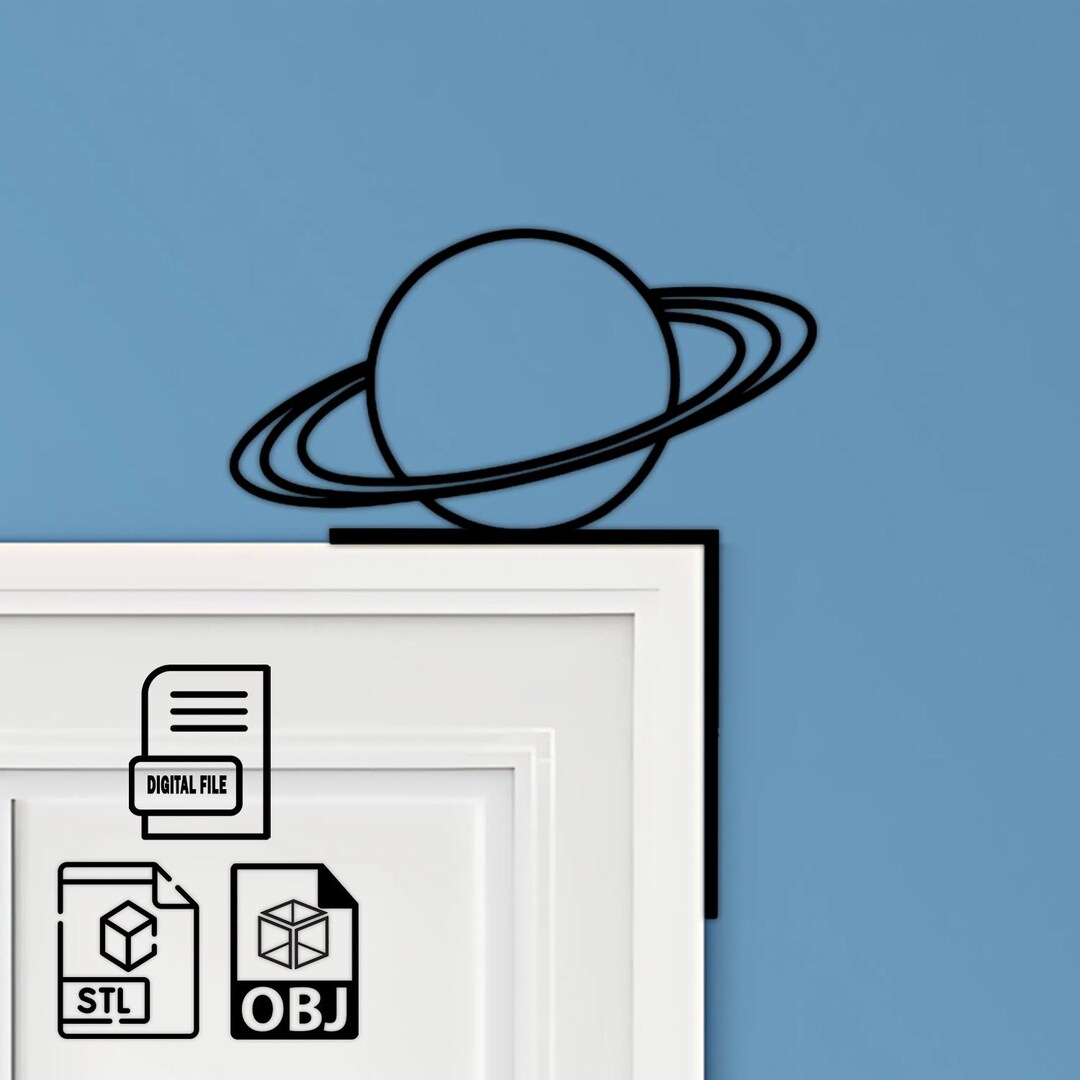 Saturn Door Corner Decor, STL File, Digital Download, 3D Print, All ...