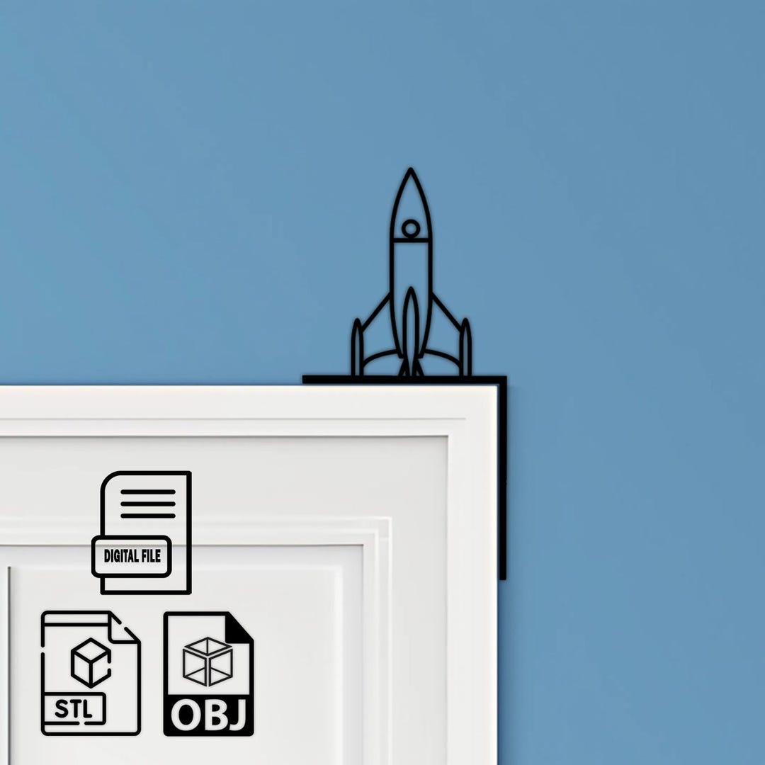Rocket Door Corner Decor, STL File, Dİgital Download, 3D Print, All ...
