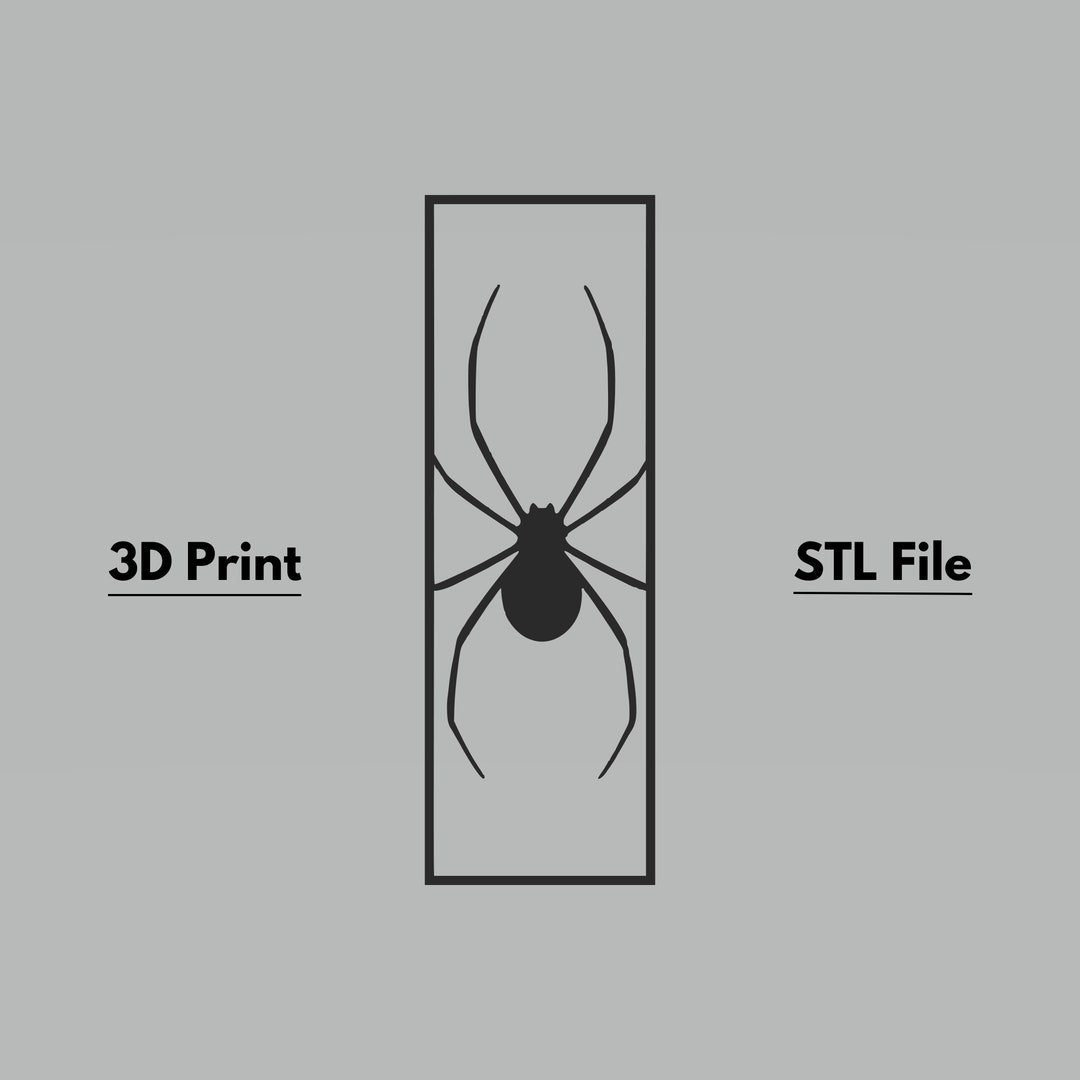 Spider STL Files Digital File Bookmark 3D Printed - Etsy