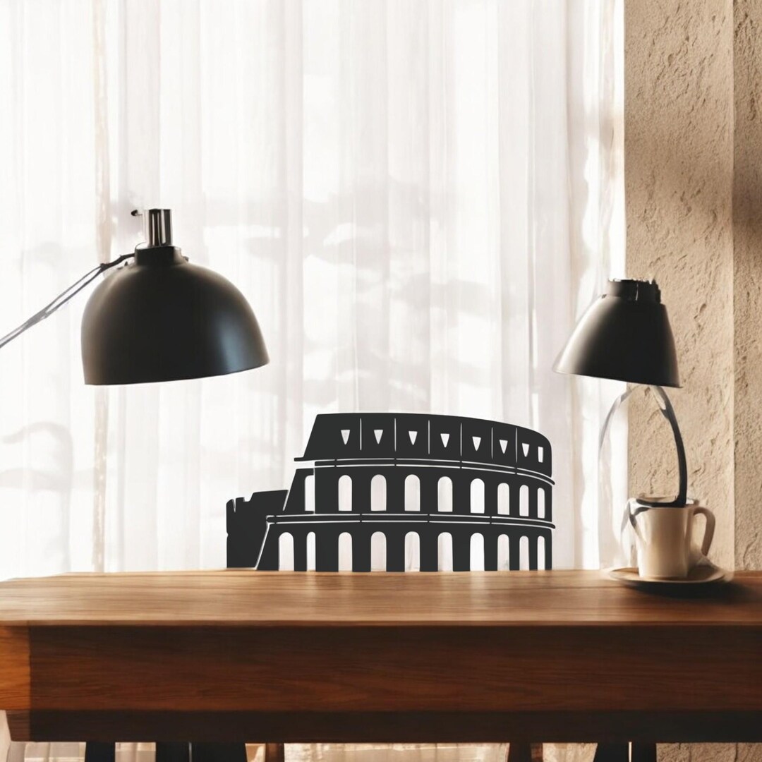 Colosseum Line Art 3D Print Figurine - Minimalist & Historical Home ...