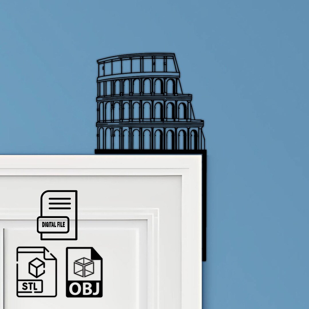 Colosseum Door Corner Decor, STL File, Digital Download, 3D Print, All ...