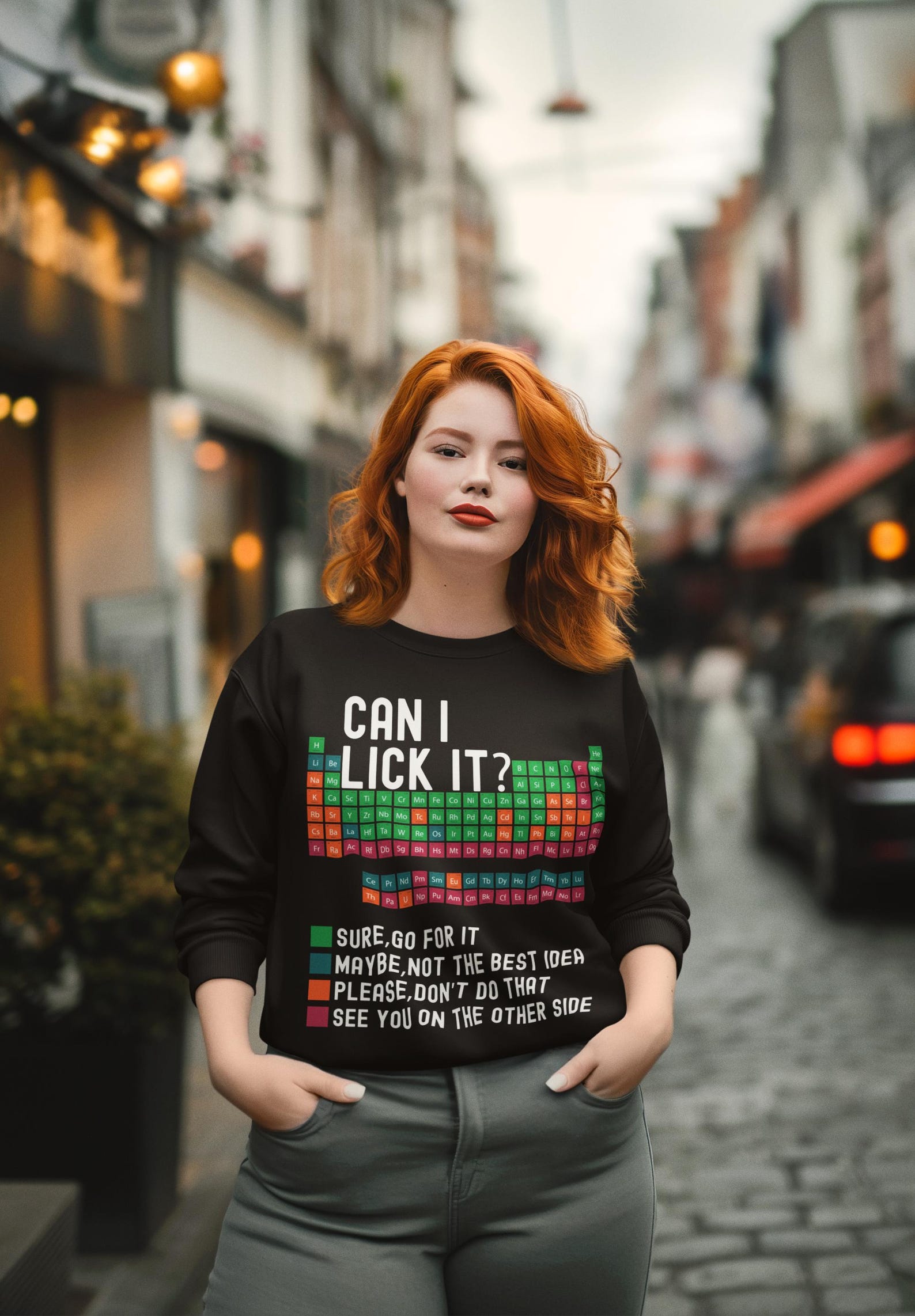 Funny Science Periodic Table PNG: "can I Lick It?" Chemistry Humor ...