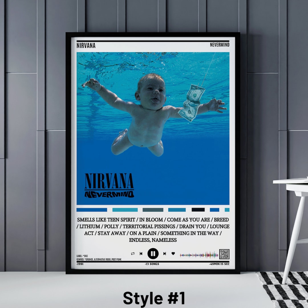 Nirvana Posters Nevermind Album Poster Nirvana Print - Etsy