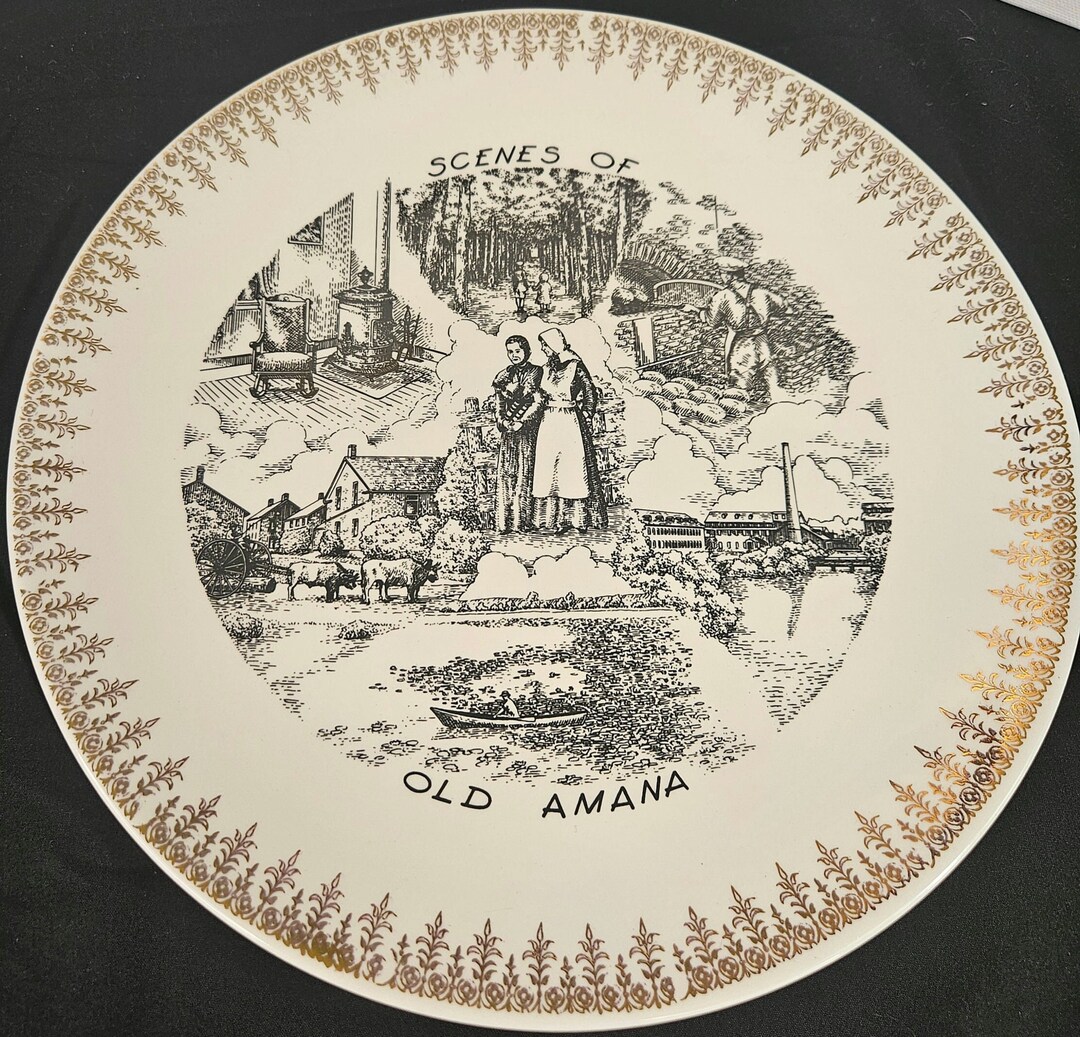 Old Amana Scenes - 10 1/8" Stoneware Plate by World Wide Art Studios in ...