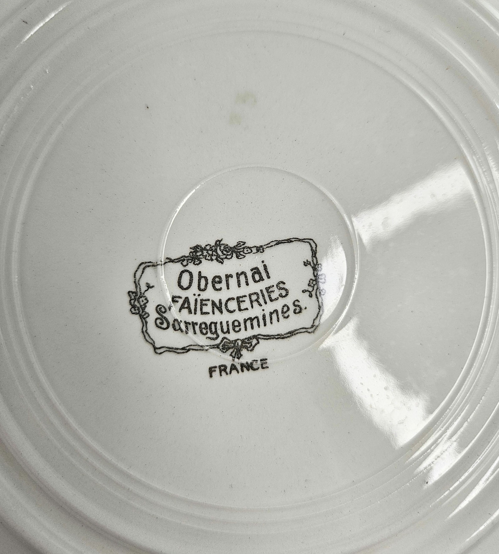 Vintage French Sarreguemines Faienceries Obernai alsacian Village Under ...