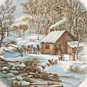 Currier and Ives a Home in the Wilderness 10 1/4 Vintage Collectible ...