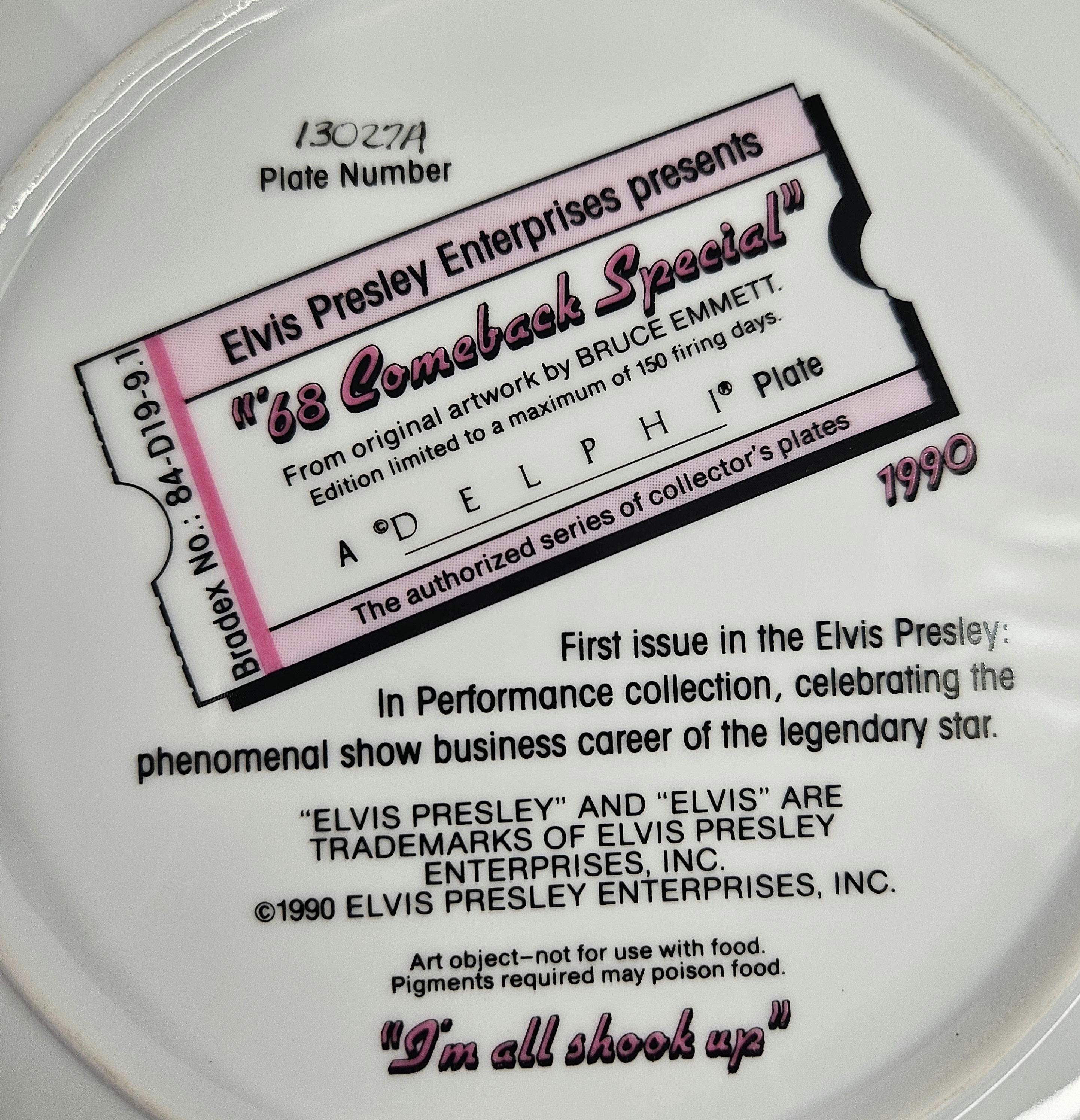 Elvis Presley in Performance Series Collectible 8 1/2" Limited Edition ...