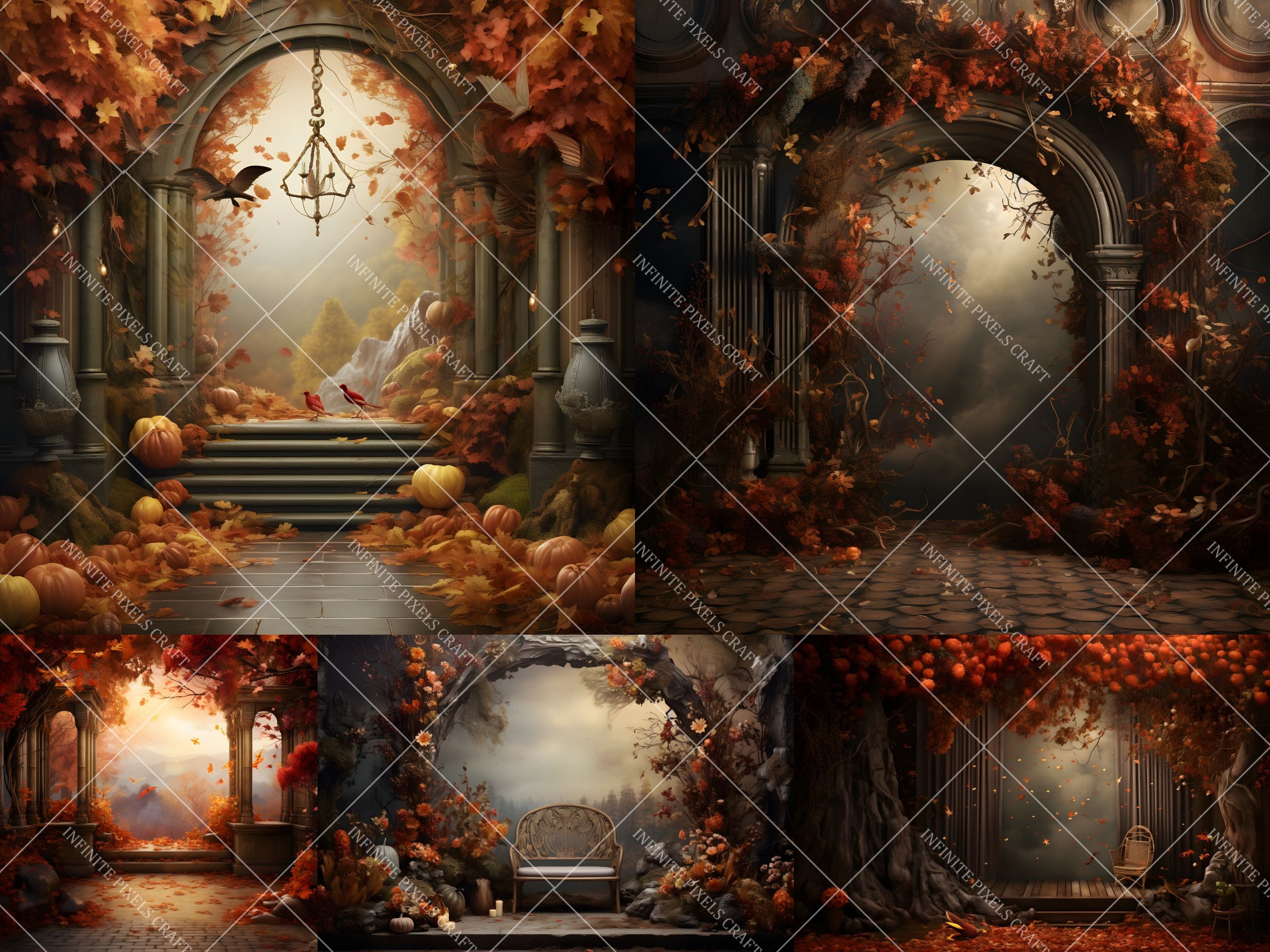 STUNNING BACKDROPS, Autumn Background, Fall Backdrops, 34 Digital ...