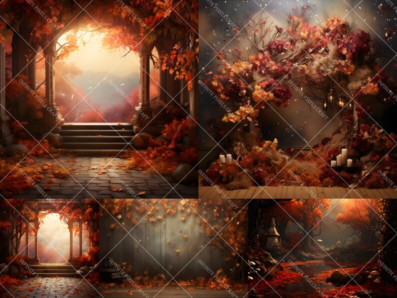 STUNNING BACKDROPS, Autumn Background, Fall Backdrops, 34 Digital ...