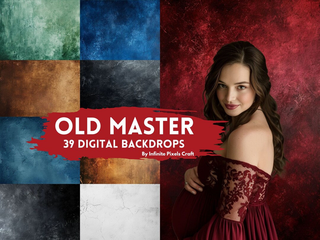 Old Master Portrait Backdrops, Studio Photography Textures (digital ...
