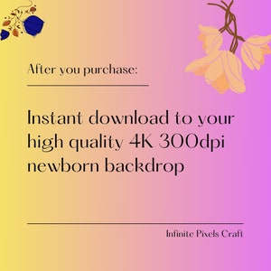 PINK FLOWER NEWBORN Digital Backdrop, Baby Shower Photography, Newborn ...