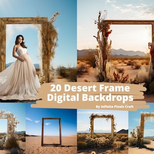 20 Desert Frame Digital Backdrops, Maternity Background, Wedding Photo ...