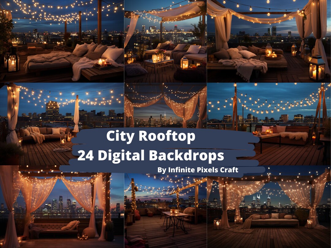 24 City Rooftop Digital Backdrops, Maternity Background, City Mockup ...