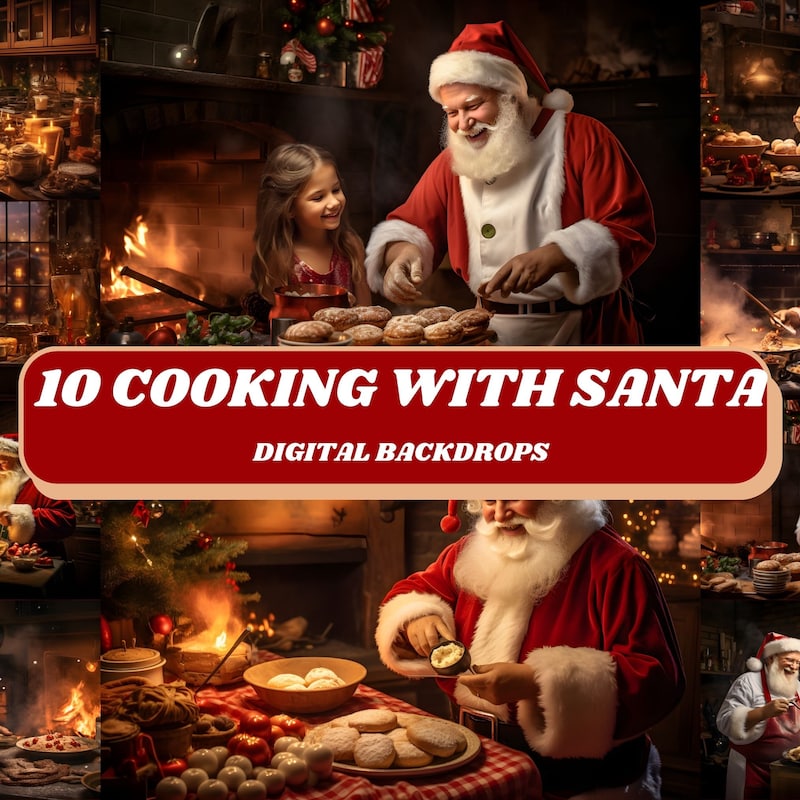 Santa Backdrop - Etsy